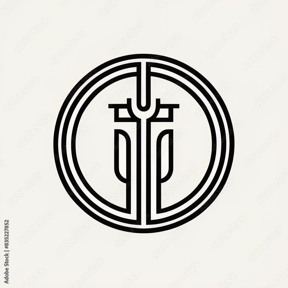 Ilustración de Stock monogram logo modern. icon cool. design symbol ...