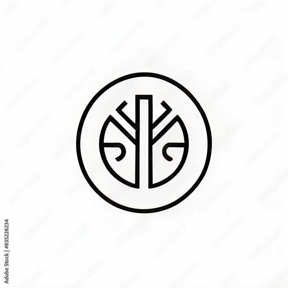 Ilustración de Stock monogram logo modern. icon cool. design symbol ...