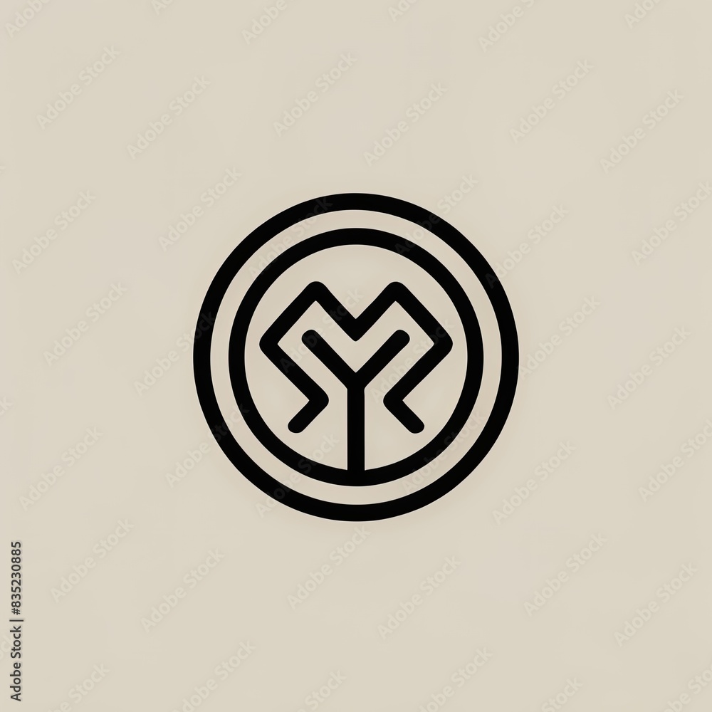 monogram logo modern. icon cool. design symbol iconic. desain art logo ...