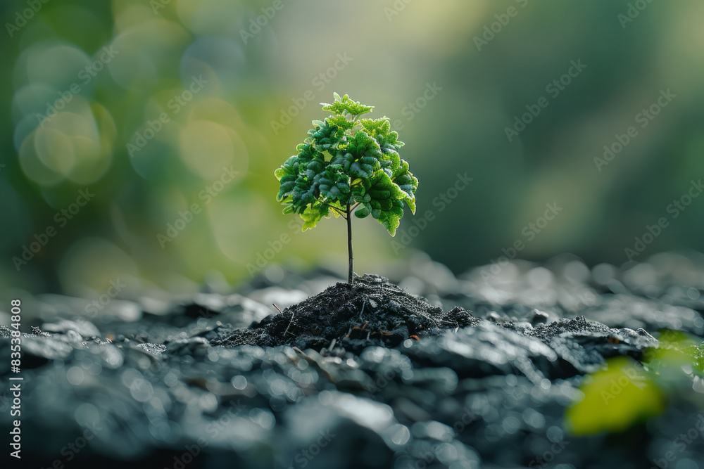An animation of a tree growing from a small seedling into a large tree ...