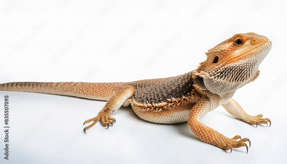 Bearded dragon lizard - Pogona vitticeps - a reptile household pet. The ...