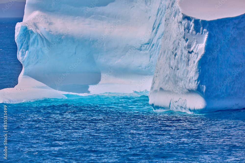 Iceberg Under the Sun in South Georgia Island. Everyone knows noontime ...