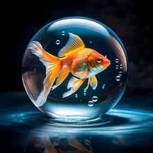 Fish In Bubble Free Stock Photo - Public Domain Pictures