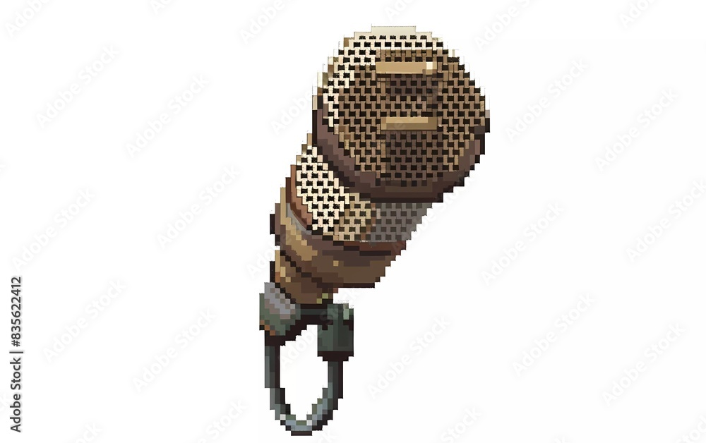 8-bit pixel microphone, pixel art vector illustration. isolated on ...