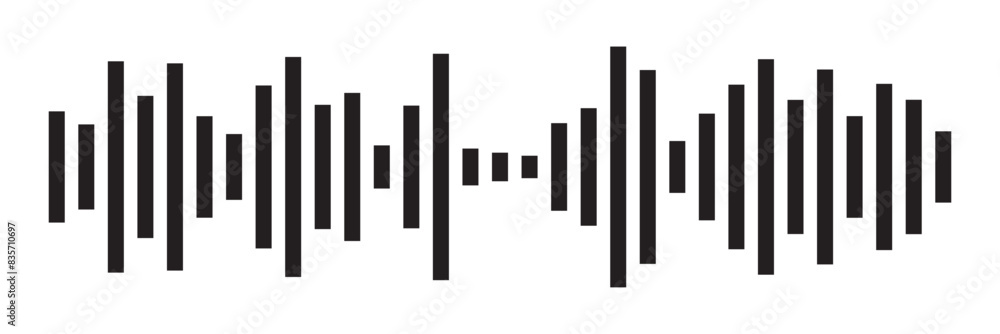 Music player sound bar. Audio speech spectrum noise collection. Sound ...