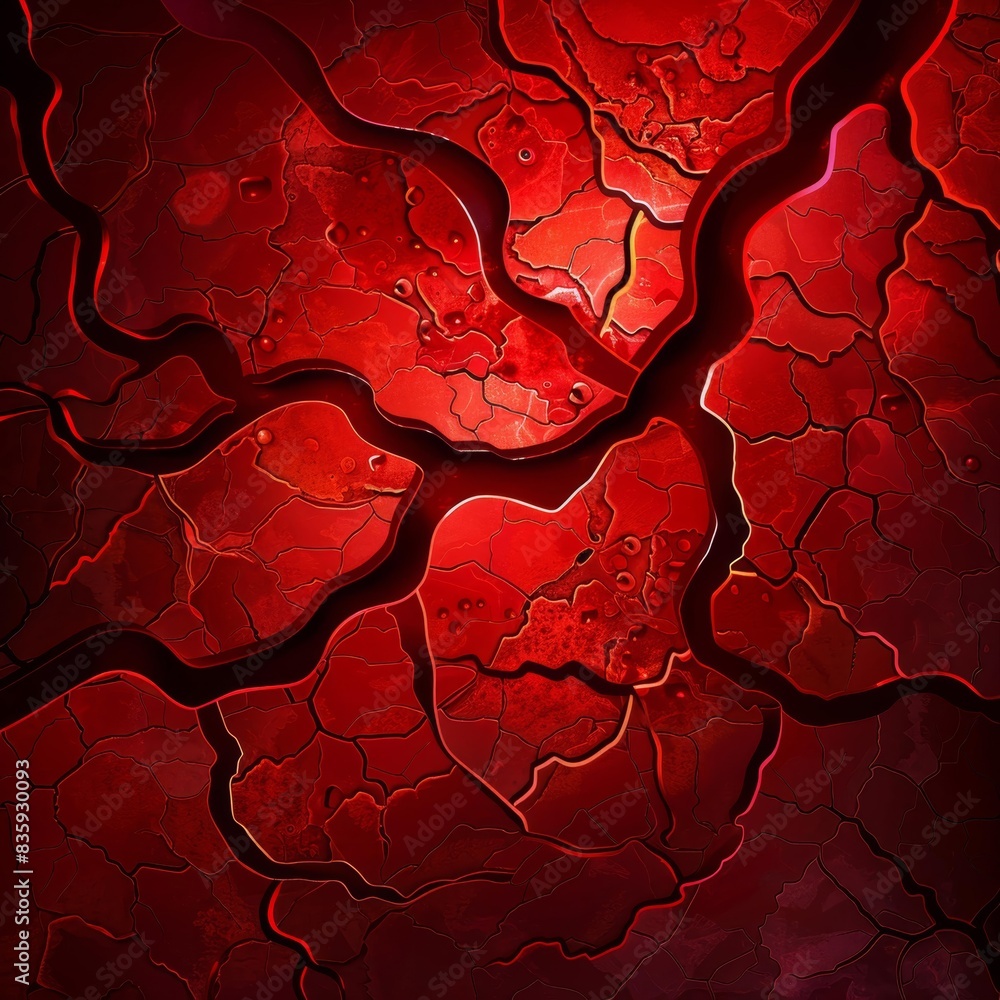 Detailed medical illustration of vascular system textures showcasing ...