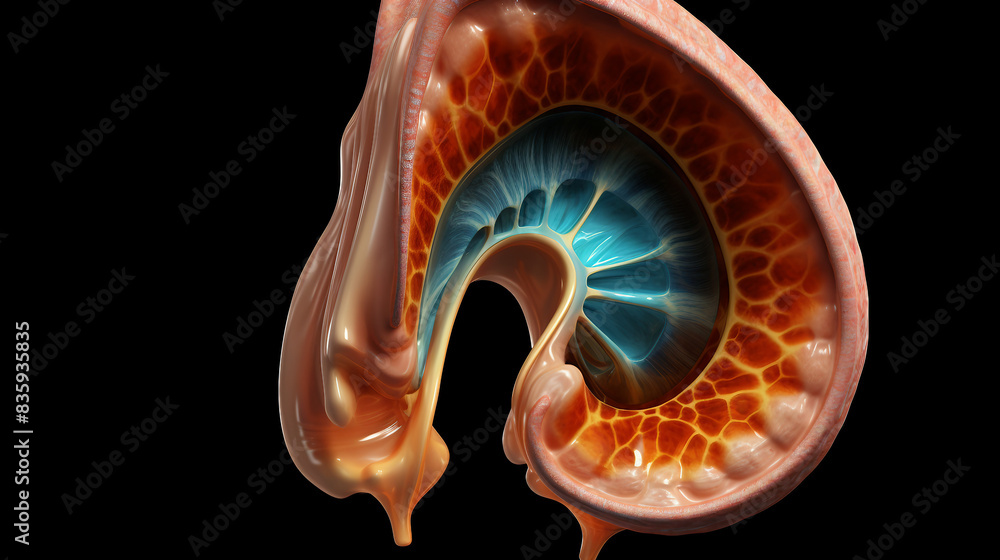 Stock-Illustration „Detailed Cross-Section of Human Ear - 3D Medical ...