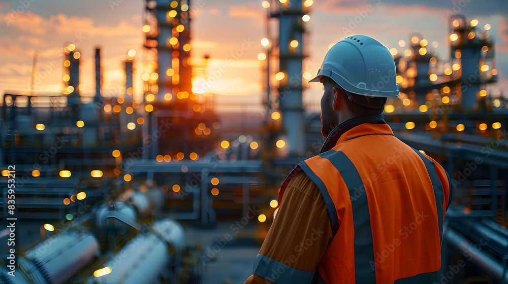 Photo realistic Chemical Plant Manager with Operational Overview ...