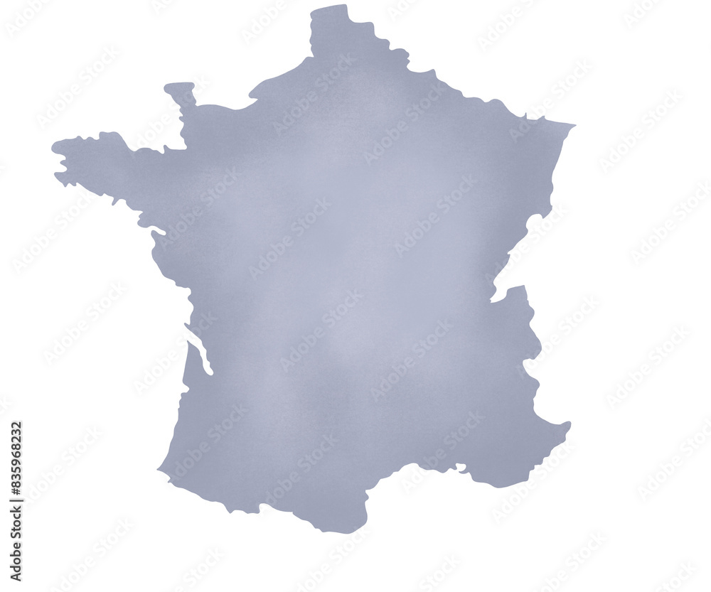 France Map illustration in gray color. Graphic design element for ...