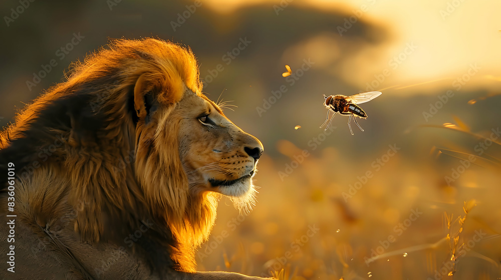 Thundering King lion head poster Super lion super strong A lion in ...