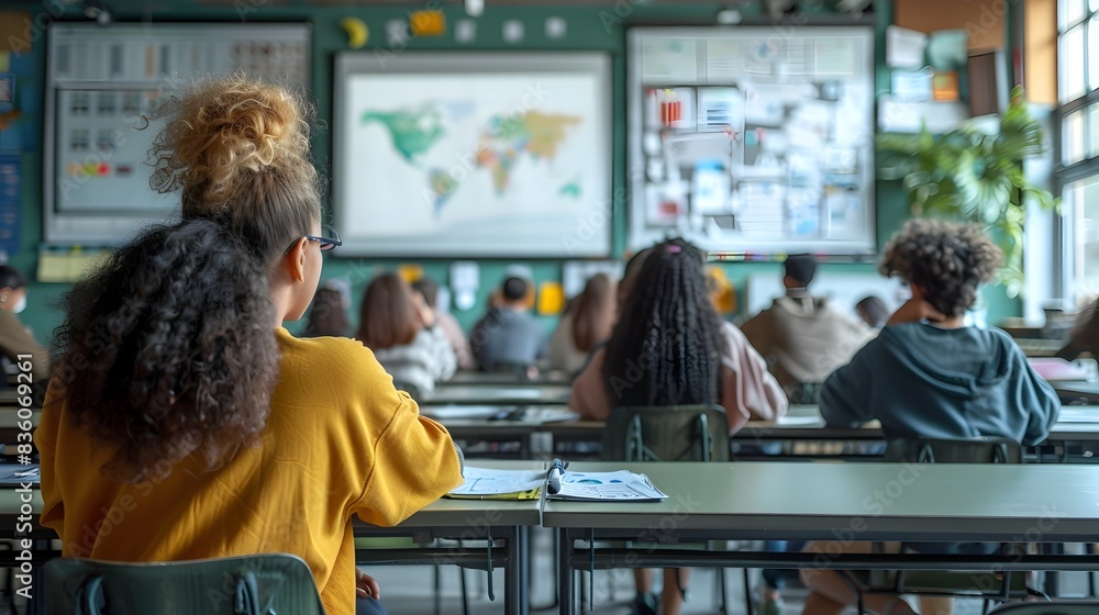 Students Engaged in Collaborative Learning with Interactive Digital Whiteboards in Modern ...