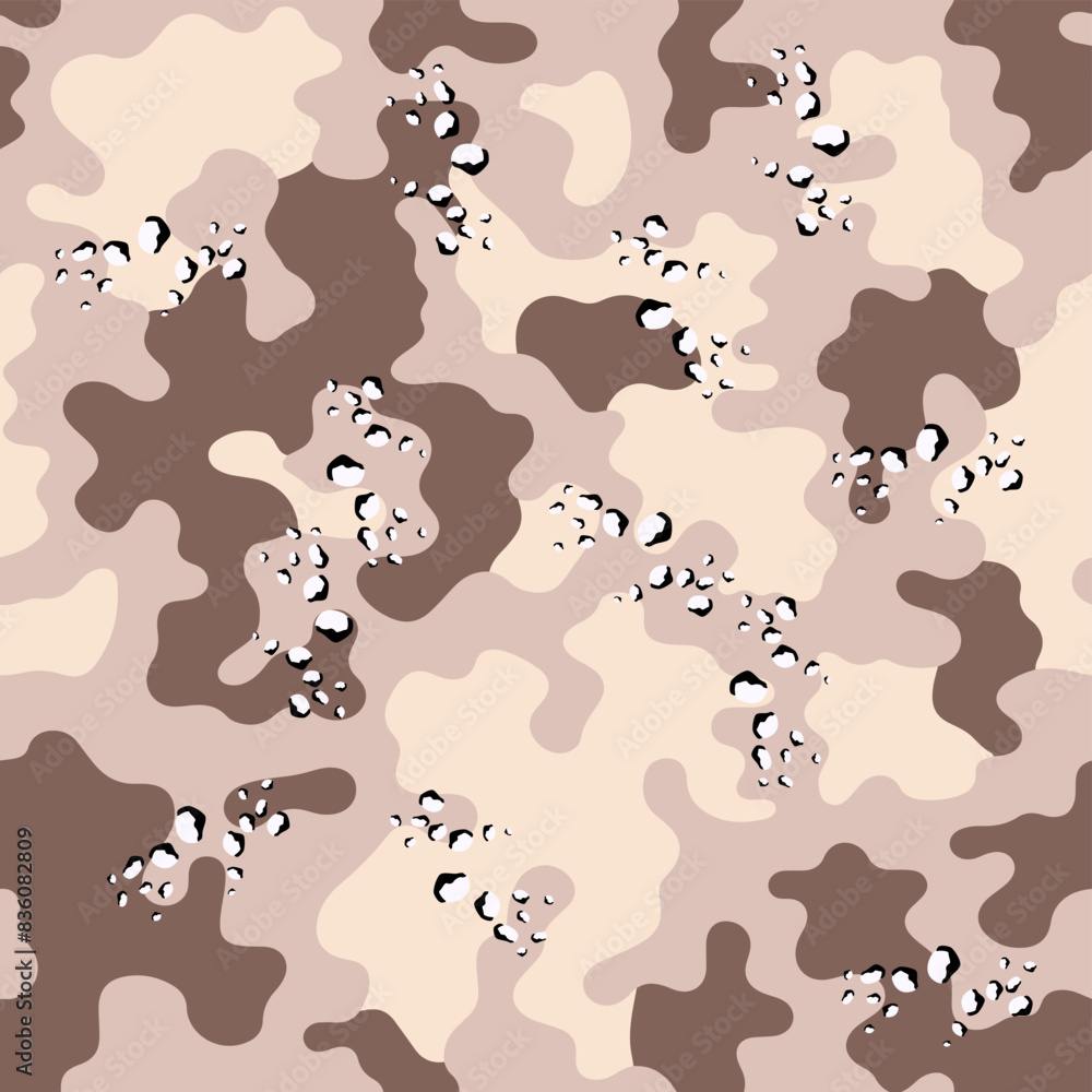 Seamless Tan Desert Sand Color Camo Texture Pattern Vector Repeating ...