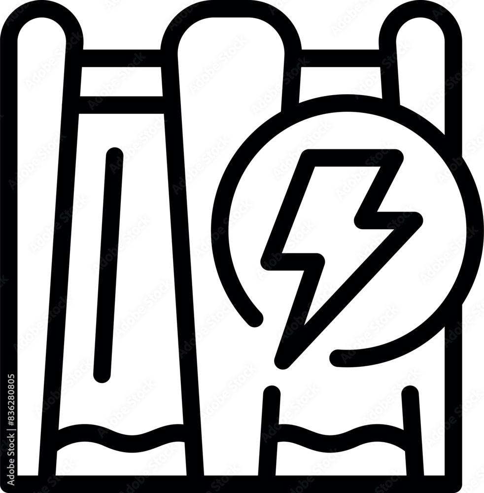 Renewable energy generation, hydroelectric power dam as an iconic ...