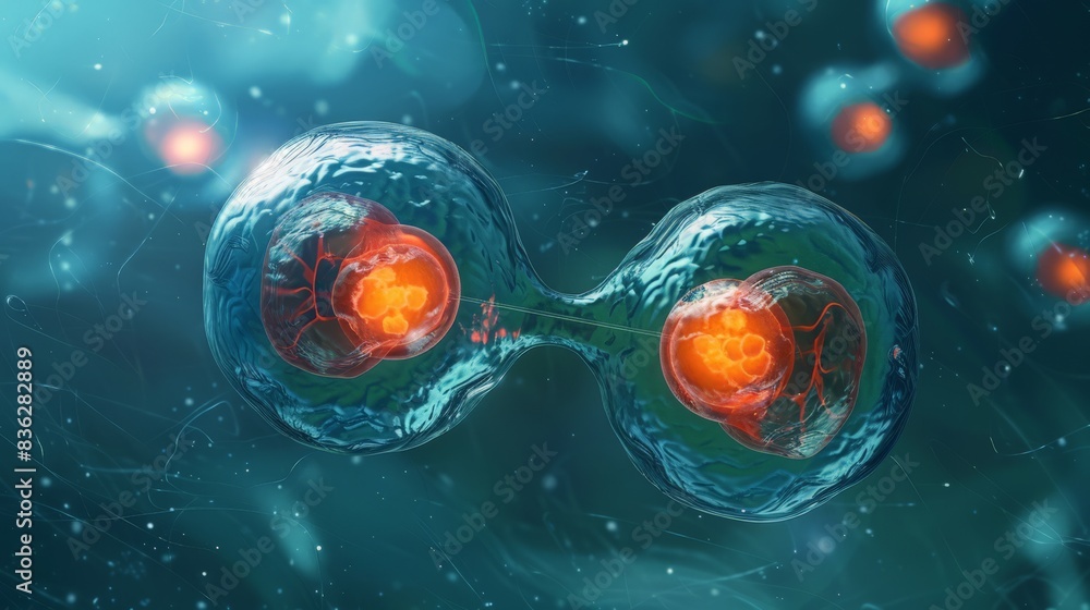 Cell division: mitosis: Illustrate the stages of mitosis, showing how a ...