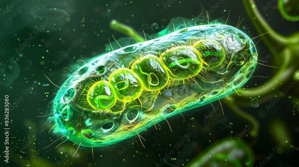 Chloroplast structure: Depict chloroplasts within a plant cell ...