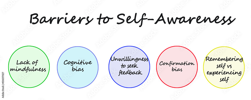 Five Barriers to Self - Awareness Stock Illustration | Adobe Stock