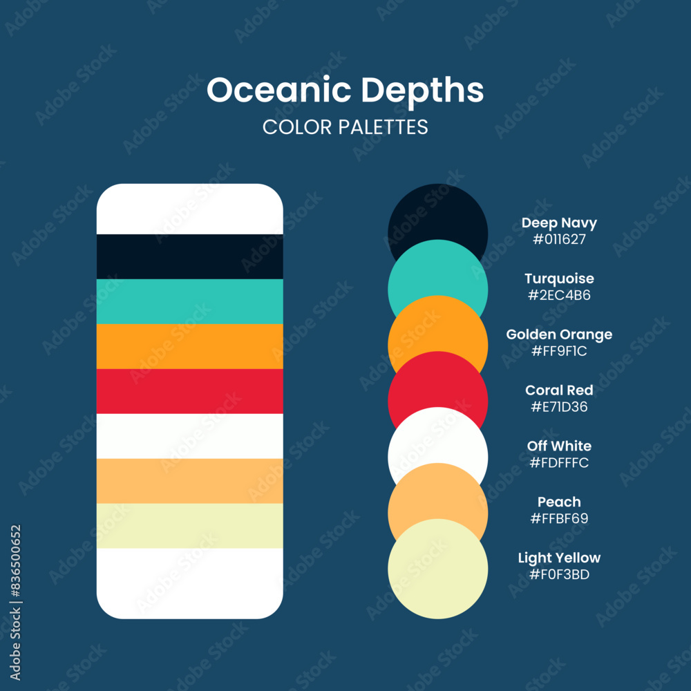 Vector de Stock oceanic depths color palettes for your creative design ...