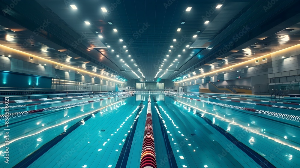 World Class Indoor Swimming Pool for Annual Competitive Events Stock ...