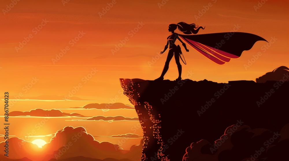 Empowering artwork depicting a confident woman challenging stereotypes ...