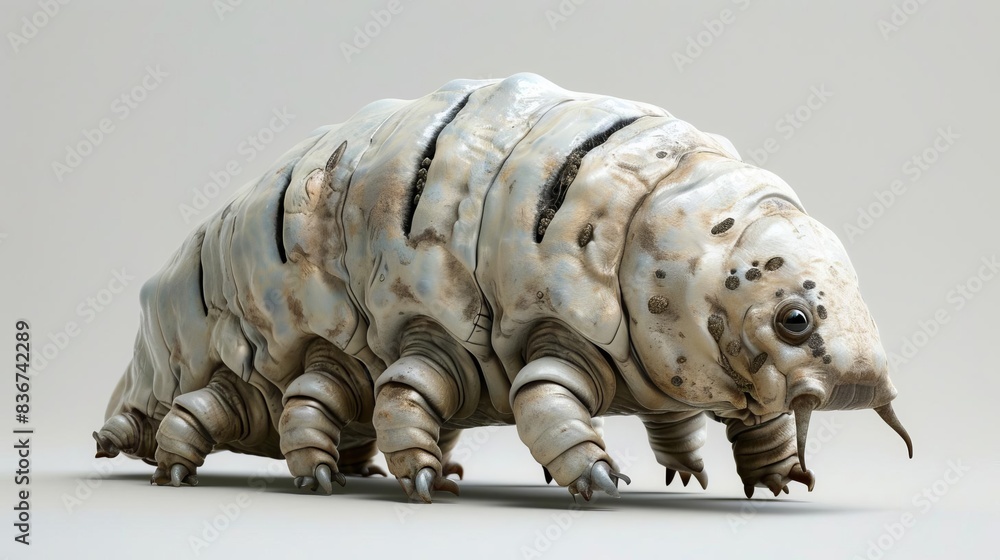 Tardigrade in high detail, white background, Science, Realistic ...