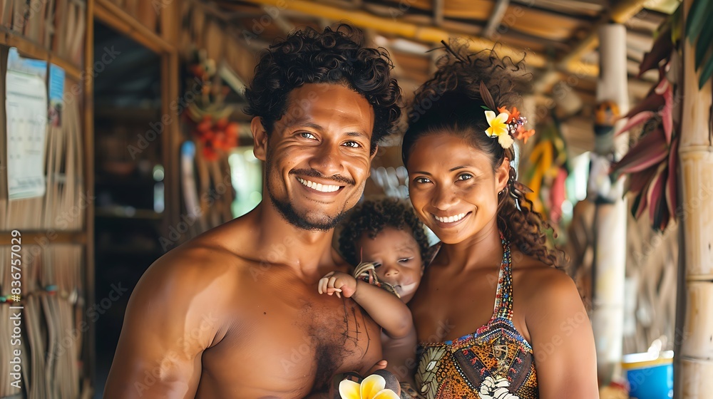 Micronesian family. Federated States of Micronesia. Families of the ...