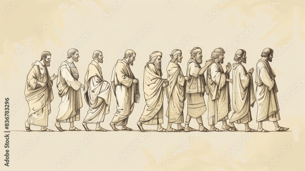 Biblical Illustration of the Parable of the Ten Minas: Servants ...