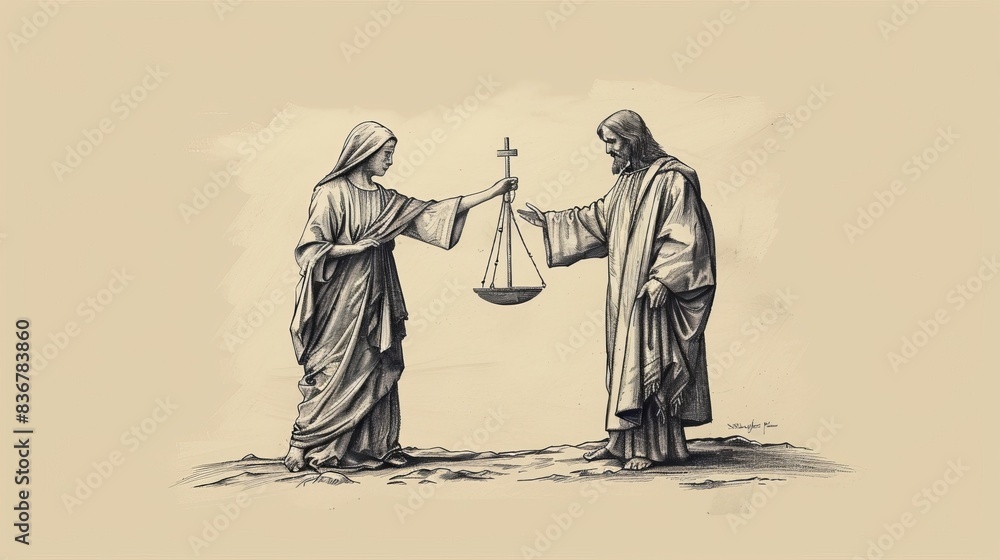 Biblical Illustration of the Parable of the Unjust Judge: Widow ...