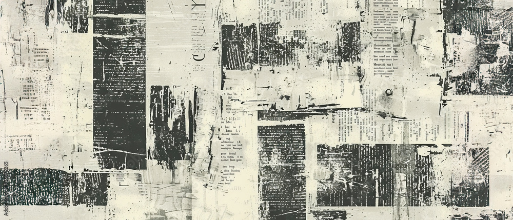 Newspaper texture background with vintage typography and distressed ...