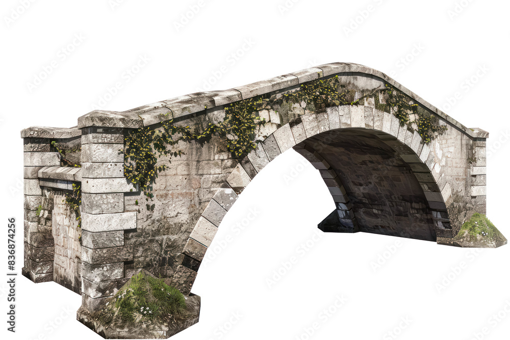 Old Medieval Bridge Architecture Isolated On Transparent Background ...