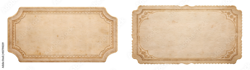 Empty label vintage cardboard paper highly detailed isolated on ...
