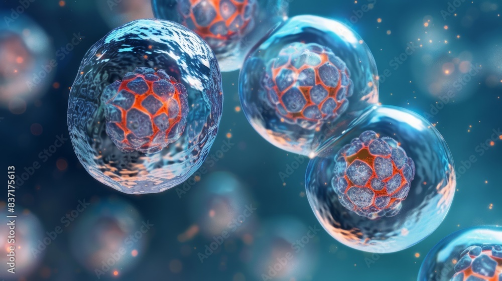euglenoids undergoing the process of binary fission where a single cell ...