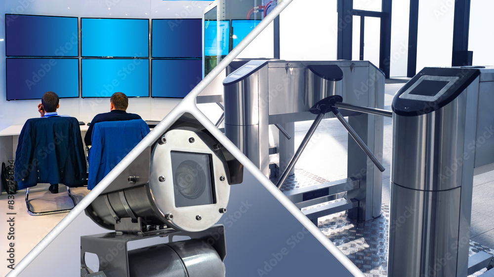 Enterprise security service. Control room for security of business ...