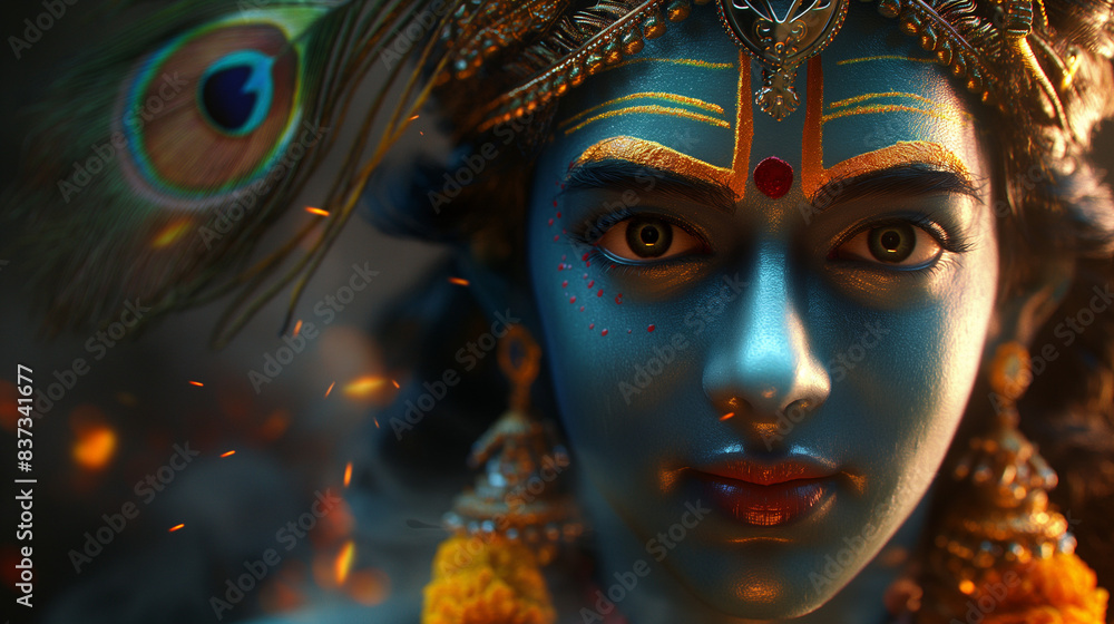 Shree Krishna an incarnation of lord vishnu in Hinduism Stock ...