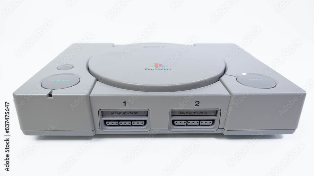 Sony PlayStation console. Original, early model Sony PlayStation PS1 ...