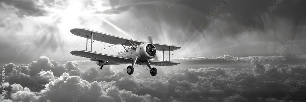 Foto de Stock evolution of airplane technology from the Wright brothers ...