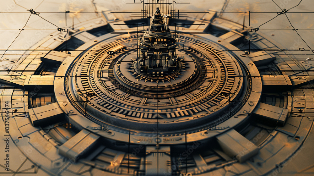 Vastu shastra ancient science of architecture Stock Illustration | Adobe Stock