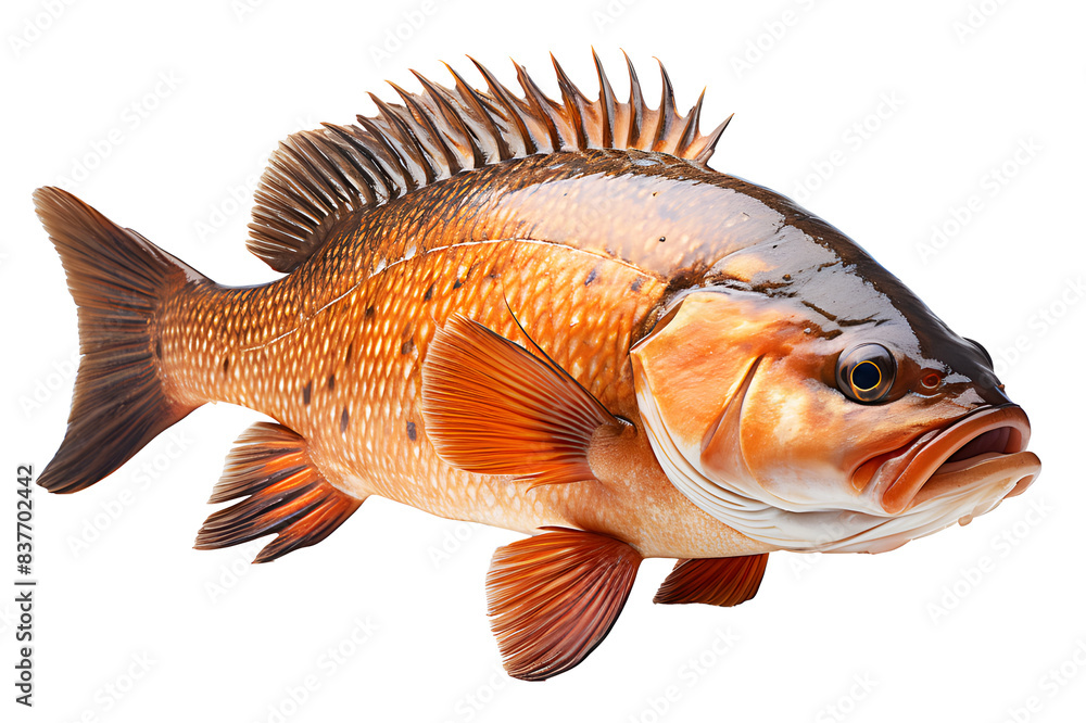 Fresh red Grouper swimming in exotic underwater habitat marine life ...