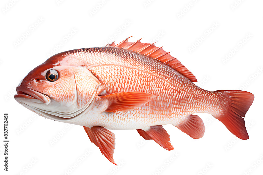Single northern red snapper isolated on cut out PNG or transparent ...