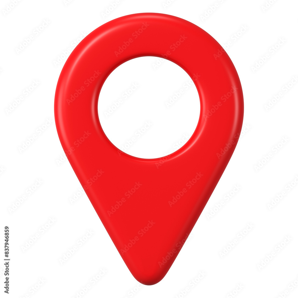3D location pin png sticker, map symbol on transparent background Stock ...