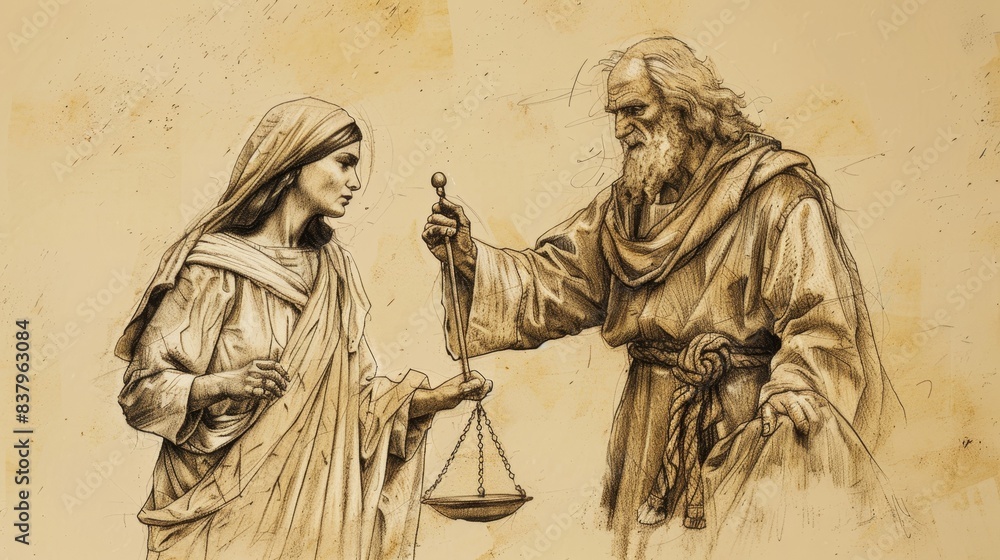 Biblical Illustration of the Parable of the Unjust Judge: Widow ...