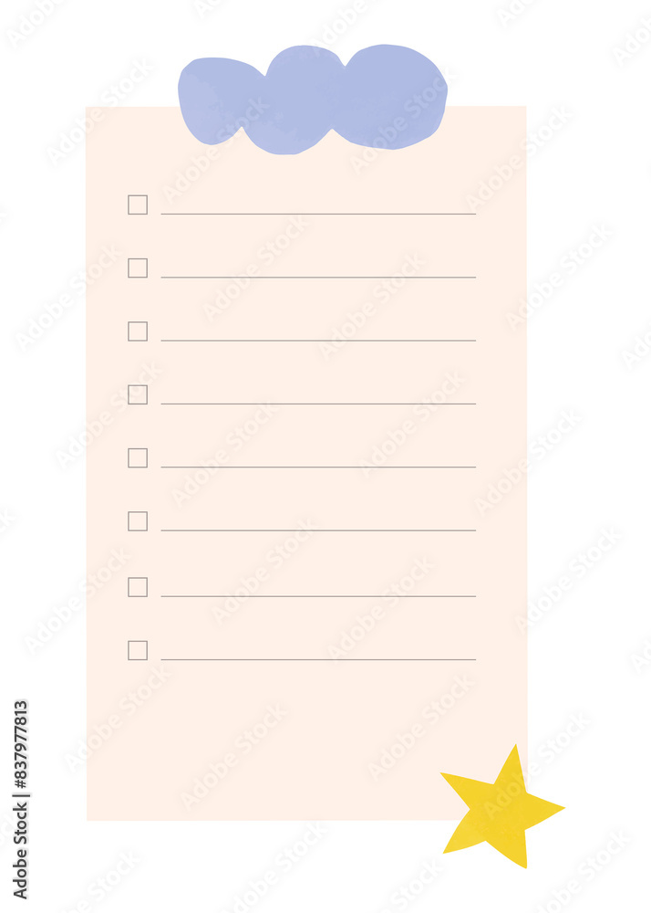 Checklist png sticker on transparent background Stock Illustration ...