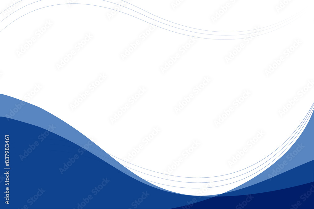 Blue curved border transparent background png for corporate business ...