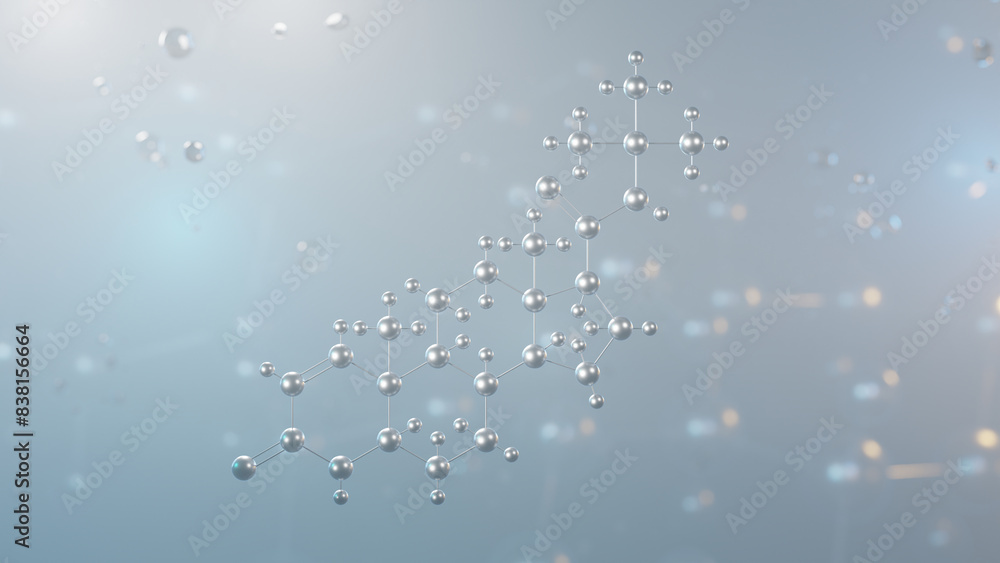 finasteride molecular structure, 3d model molecule, proscar, structural ...