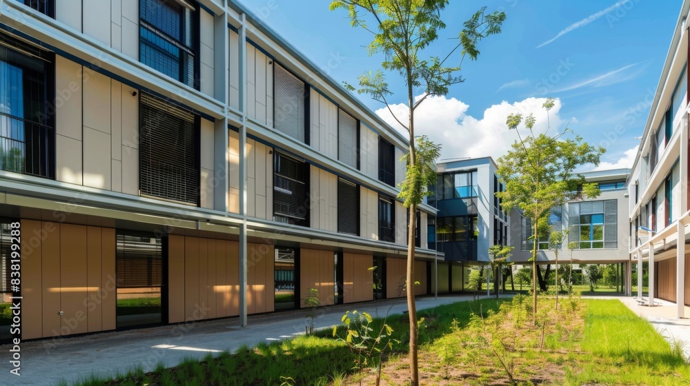 Development of disaster-resilient buildings, featuring reinforced ...