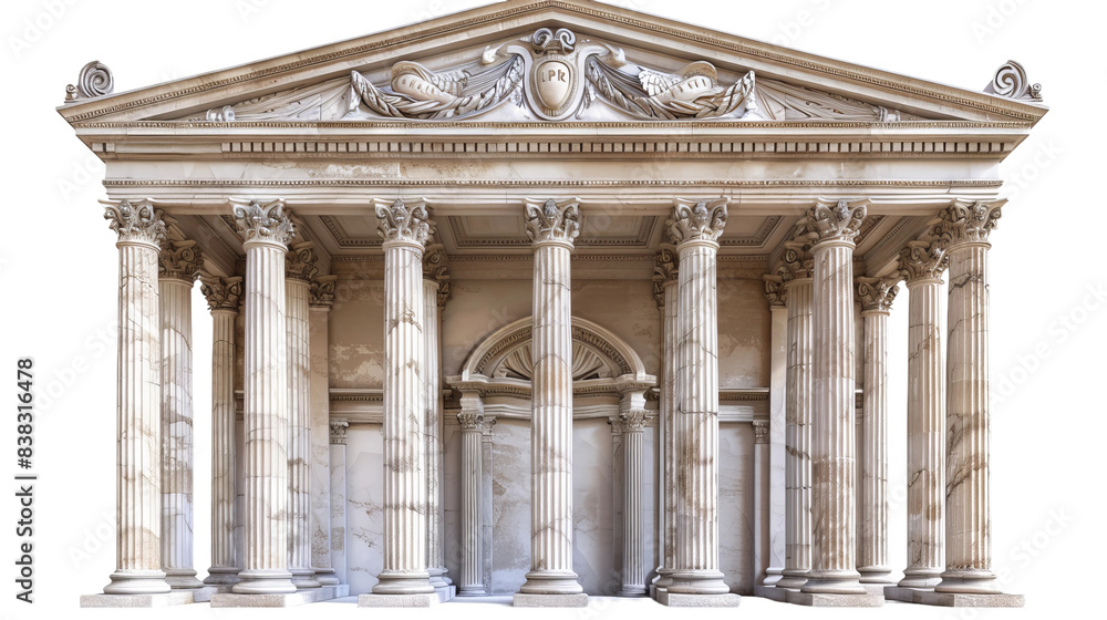 Neoclassical portico entrance with towering columns and grandeur Stock ...
