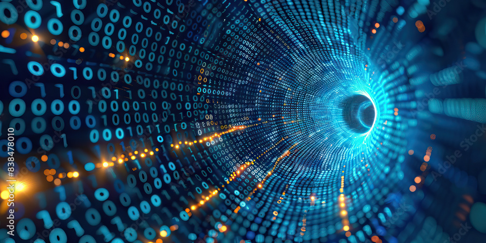 The Octal Odyssey: A map of the binary digits, spiraling outward from a ...