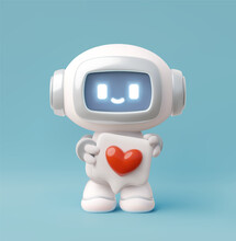 Cute Robot With Love Message Free Stock Photo - Public Domain Pictures