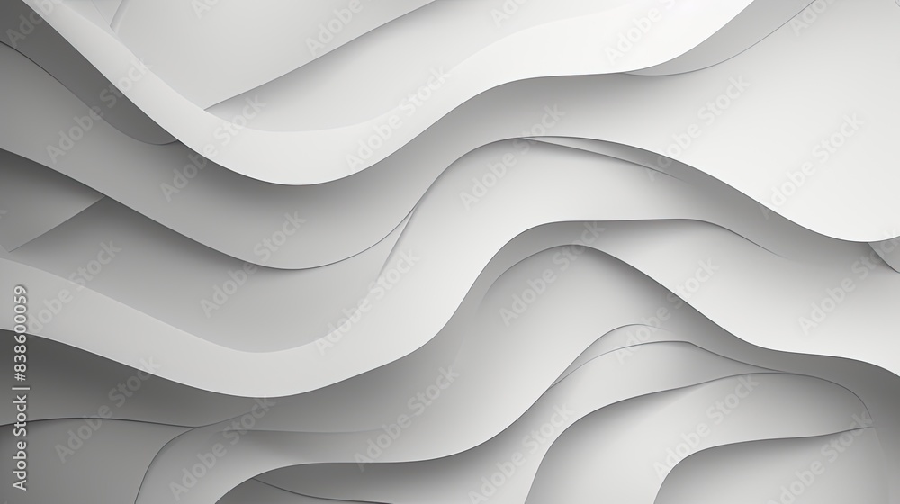 White Waves Monotone Curves Abstract Art Background, Black and White ...