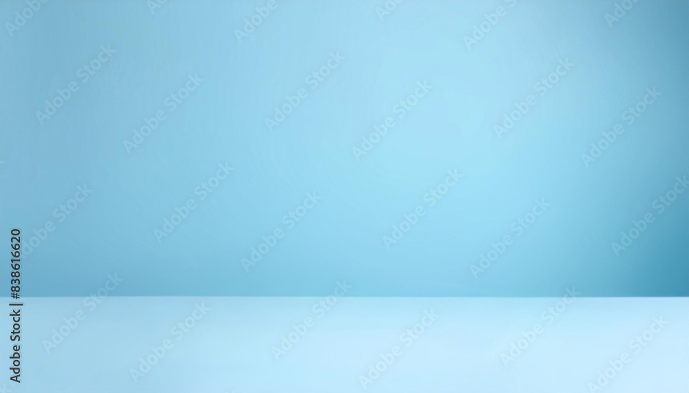 Abstract empty pale blue gradient studio background. Scene for ...