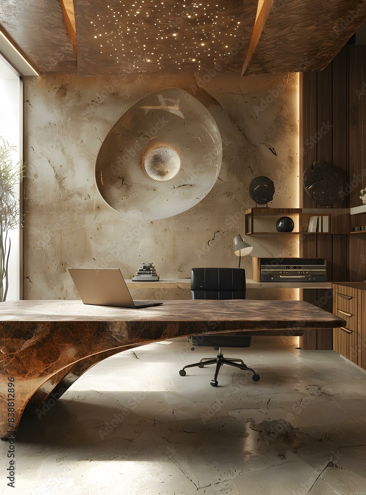 Luxury modern home office interior design Stock Photo | Adobe Stock